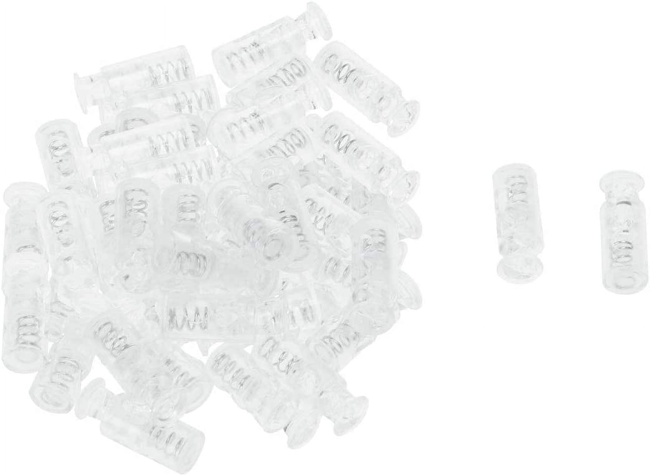 30pcs Spring Cord Locks Plastic End Stopper Double Holes Toggle ...