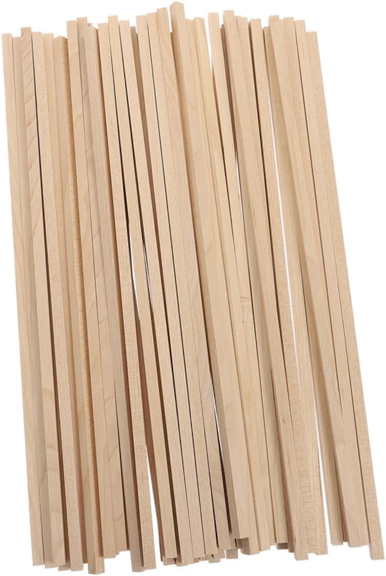 30pcs Square Wooden Stick Craft Wood Wooden Dowel rods Square Wood ...