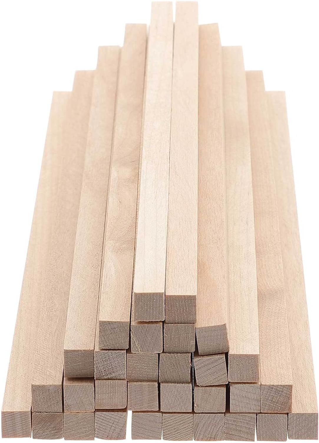 30pcs Square Wooden Strip Wooden Dowel Rods DIY Wooden Stick Yard ...