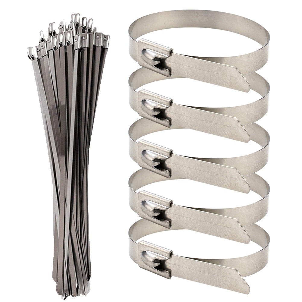 30pcs Stainless Steel Cable Ties Locking Metal Multi-Purpose Zip Ties ...