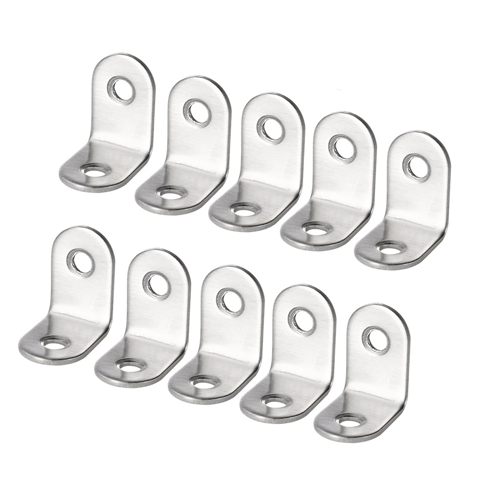 30pcs Stainless Steel L Shaped Corner Brace Shelf Brackets Angle