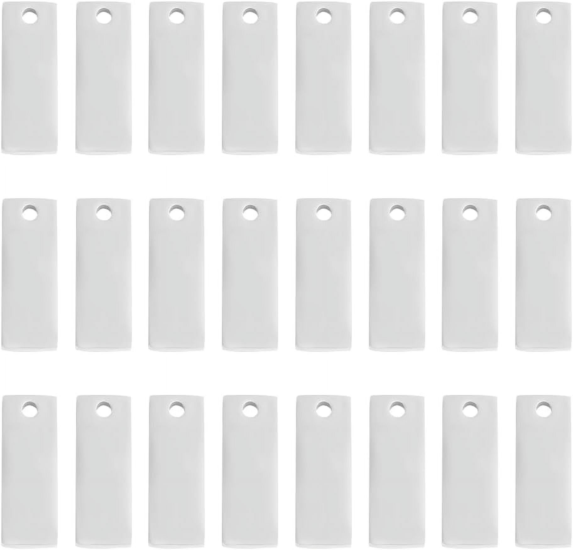 30pcs Stainless Steel Rectangle Pendants Metal Stamping Blank Metal ...