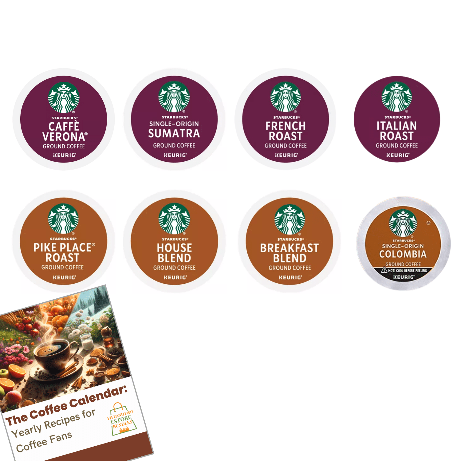 30pcs-Starbucks Coffee Pods Variety Pack: Dark Roast, Medium Roast, Including Café Verona ...