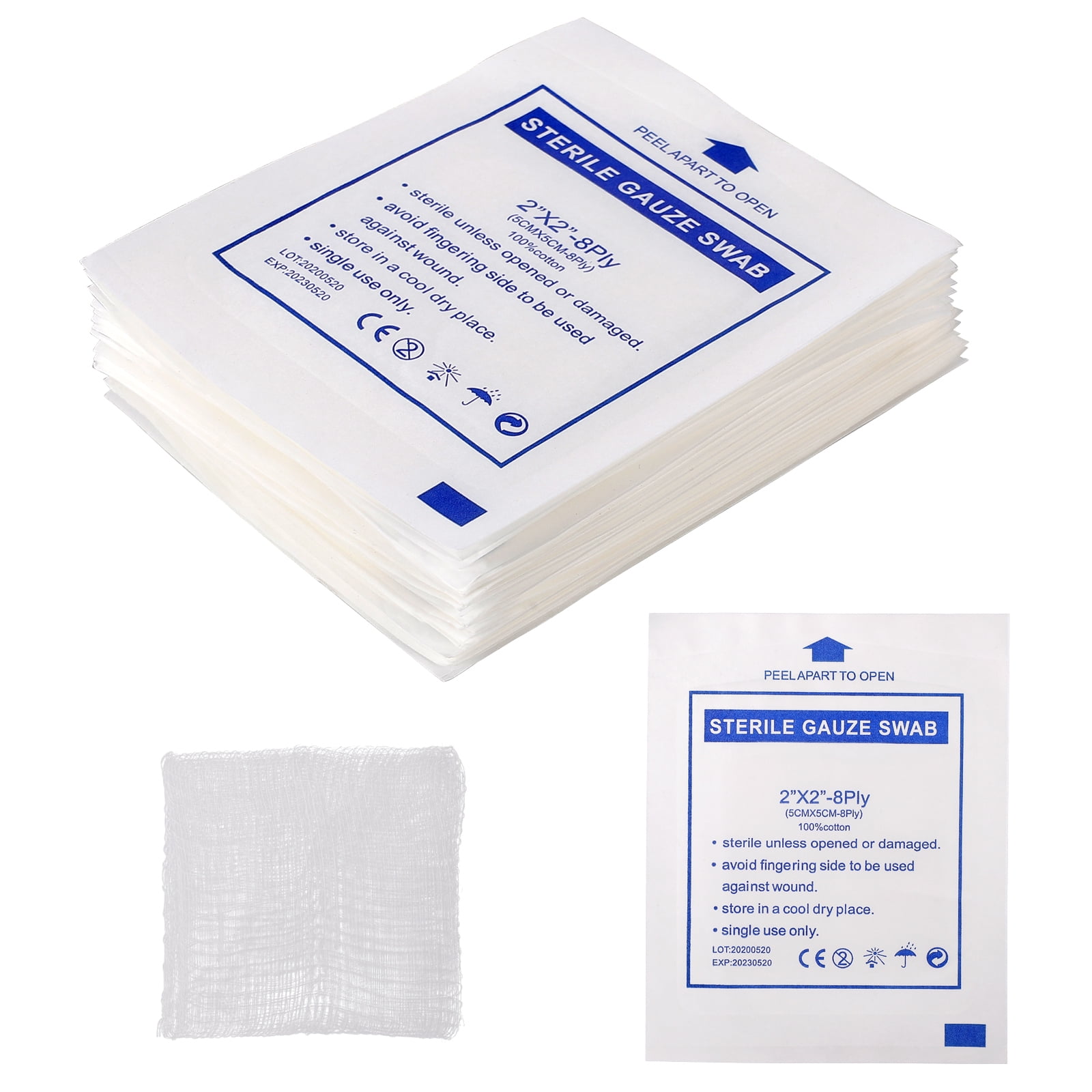 30pcs Sterile Gauze Pads for Wound Dressing Disposable Absorbent Cotton ...