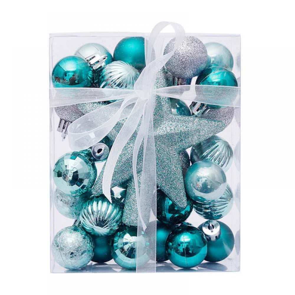 30pcs Teal Christmas Balls Ornaments for Xmas Tree,Shatterproof ...