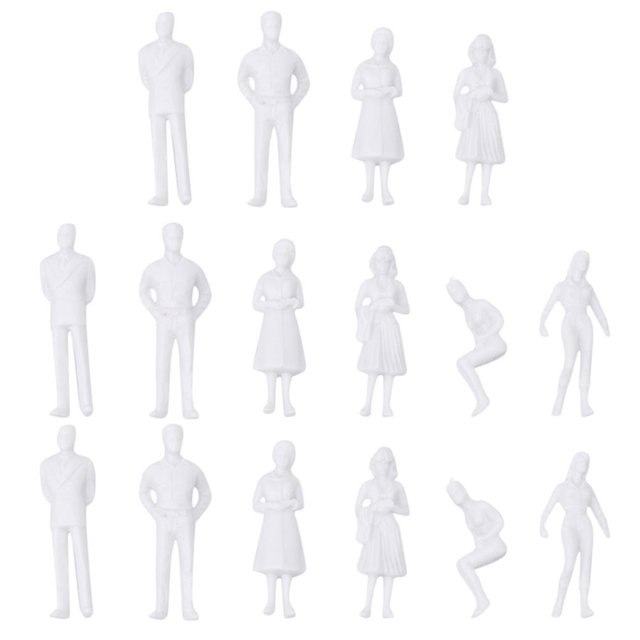 30pcs The Uncolored Model Sand Table Model Miniature People Model For ...