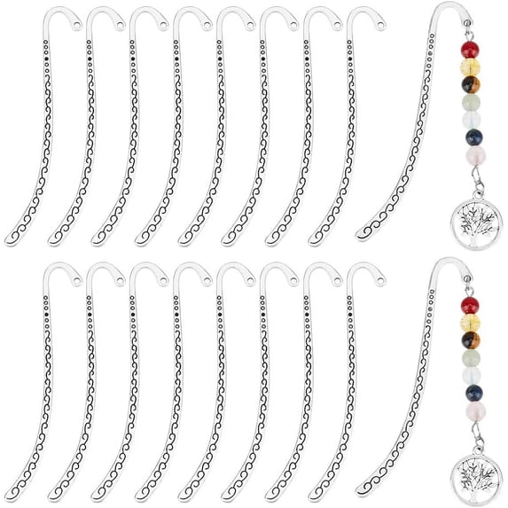 About 30pcs Tibetan Style Zinc Alloy Bookmarks Metal DIY Bookmark Hook ...