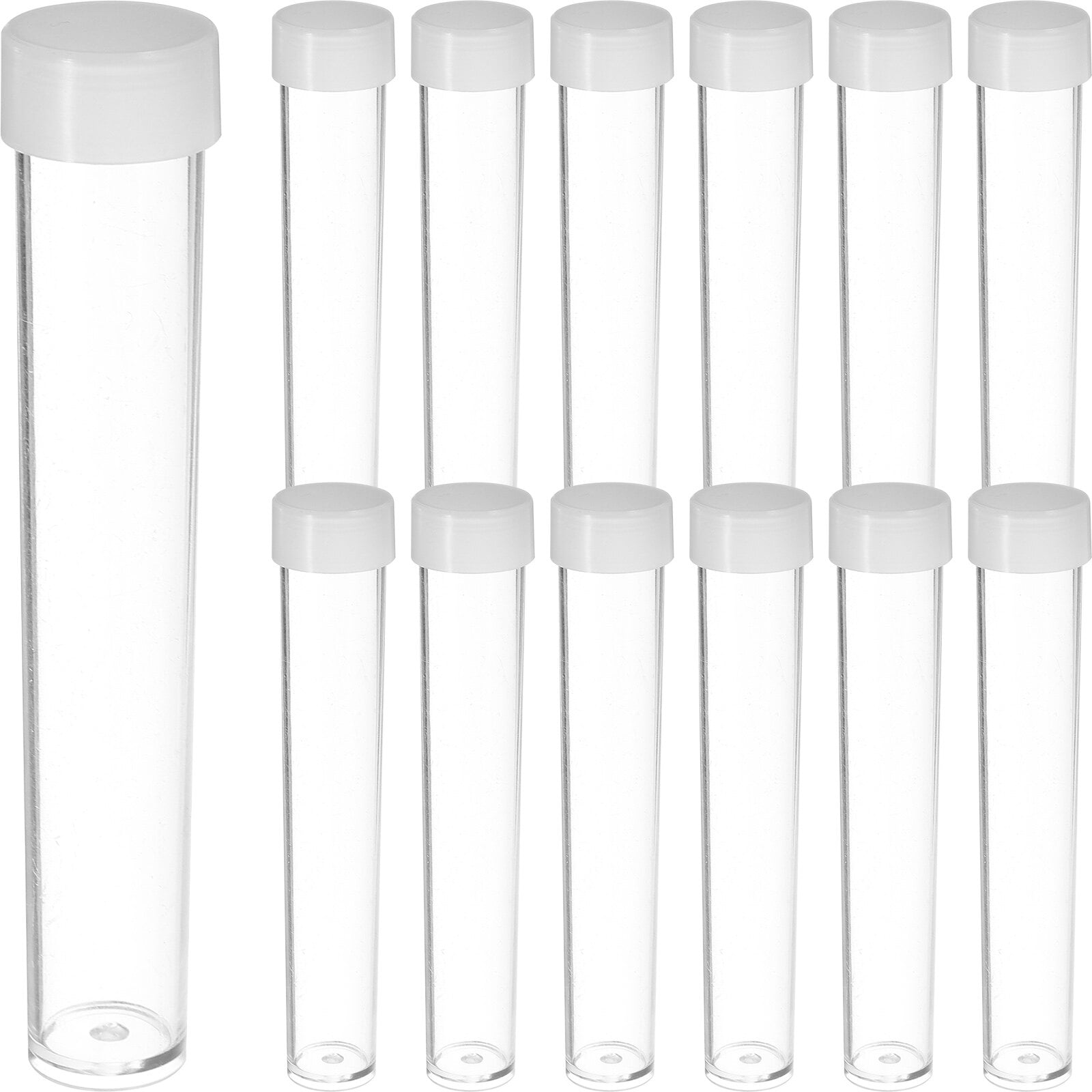 30pcs Transparent Clear Plastic Empty Storage Tubes Beads Container ...