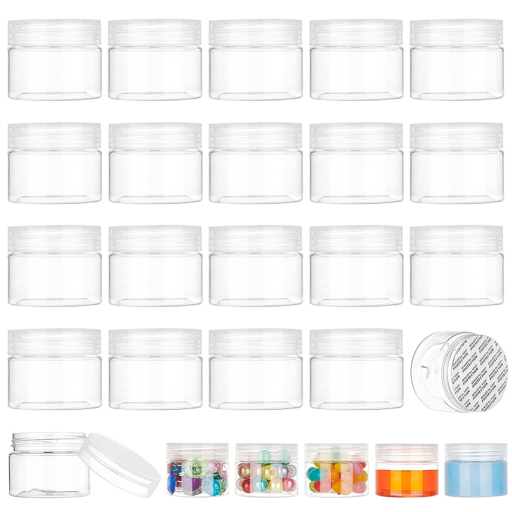 30pcs Transparent Plastic Beads Containers Column Clear 4.9x3.9cm Inner ...