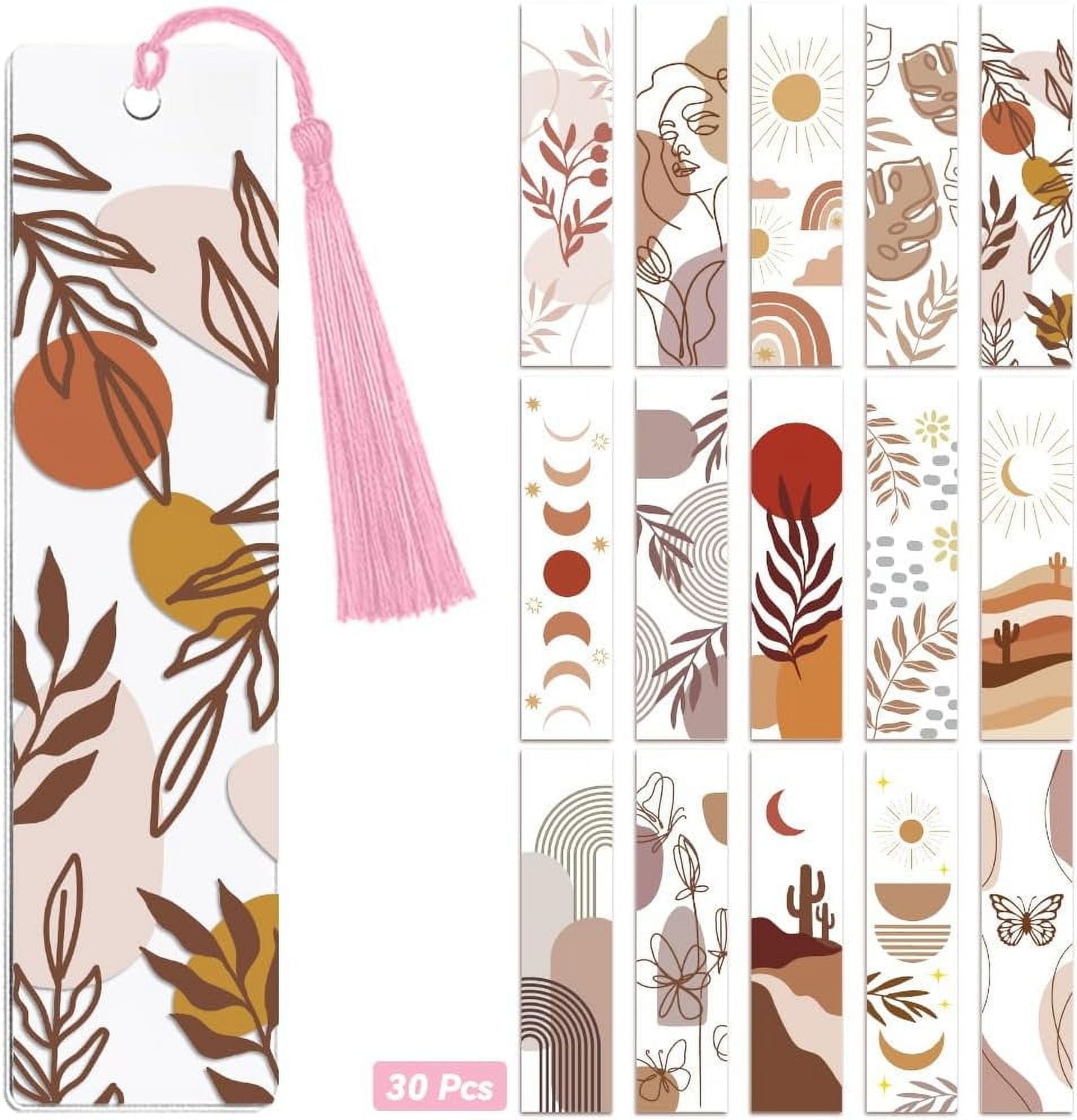 30pcs UV DTF Bookmarks Wraps Transfer Stickers Bohemian Minimalism for ...