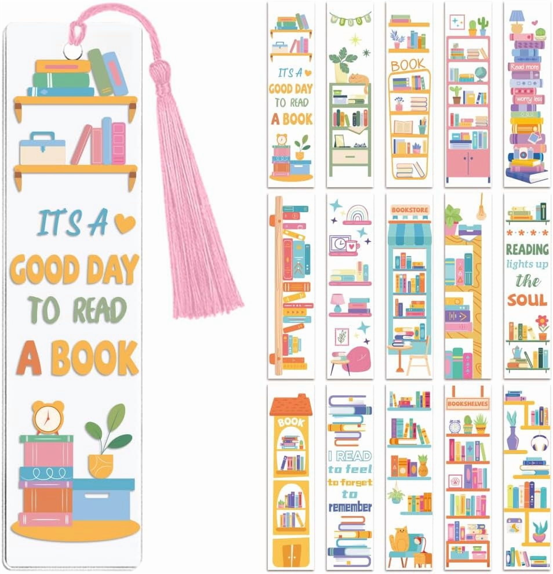 30pcs UV DTF Bookmarks Wraps Transfer Stickers Candy Color Bookshelf ...