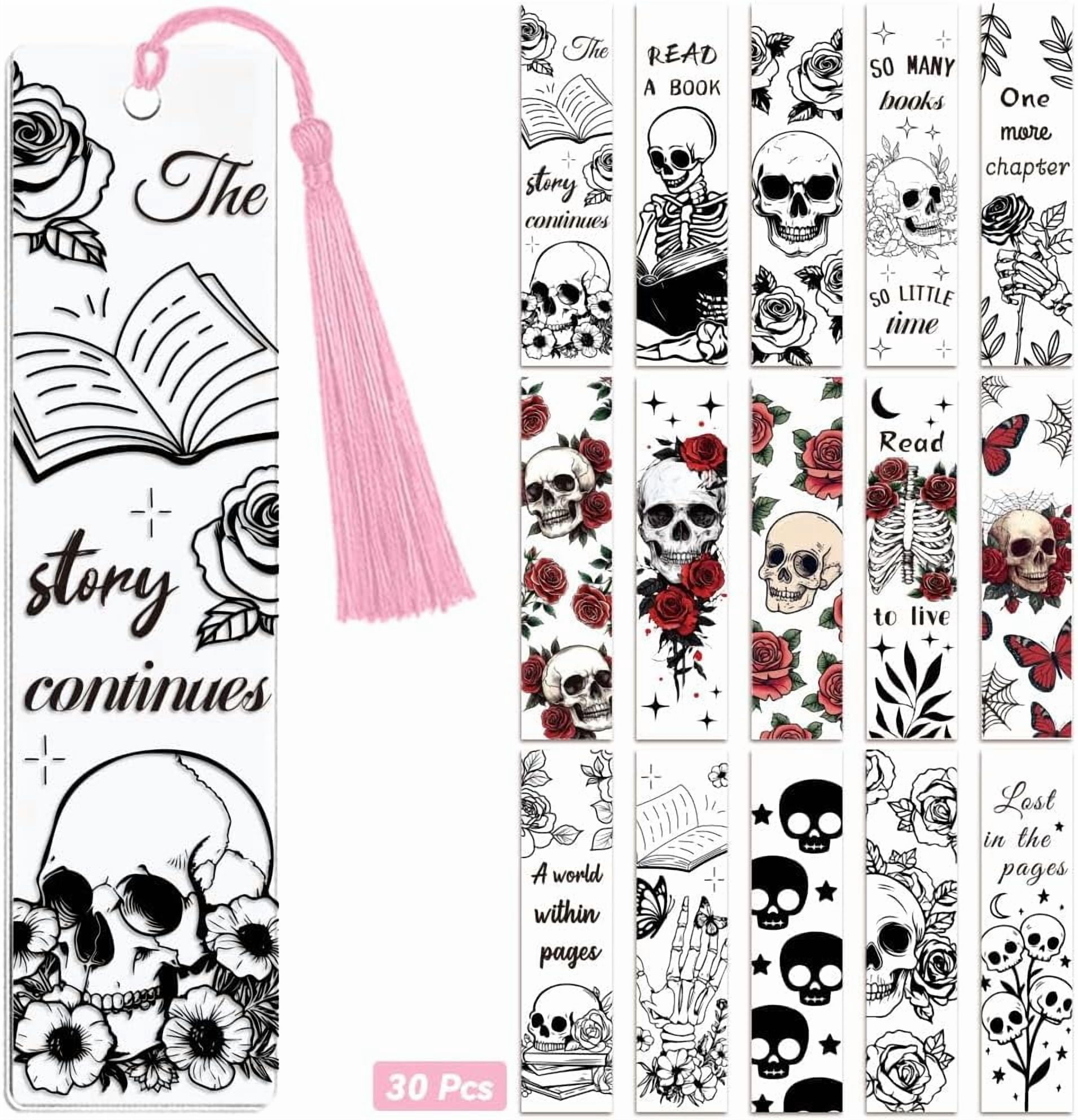 30pcs UV DTF Bookmarks Wraps Transfer Stickers and Flower for Women Men ...