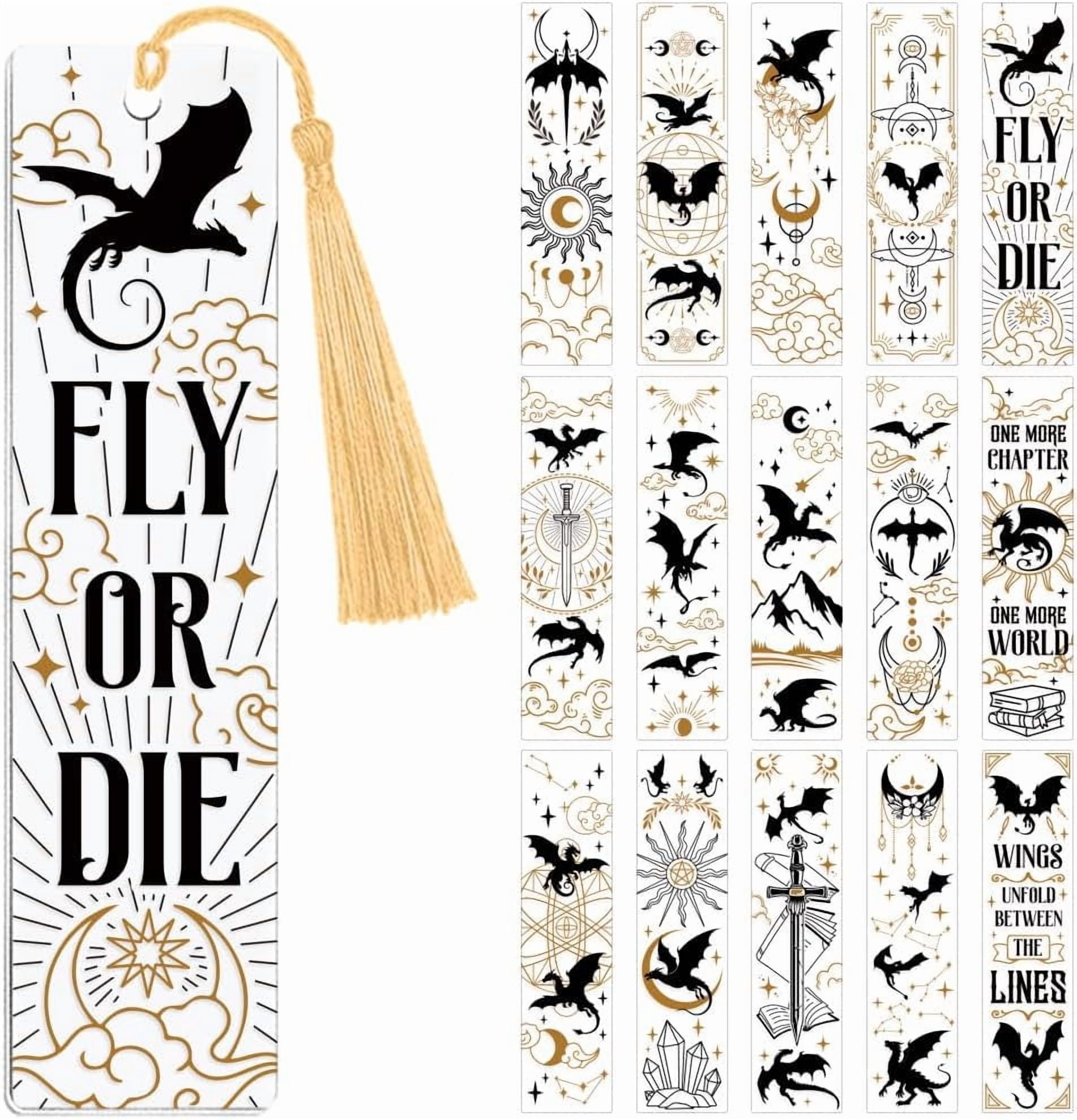 30pcs UV DTF Bookmarks Wraps Transfer Stickers Magic and Dragons for ...