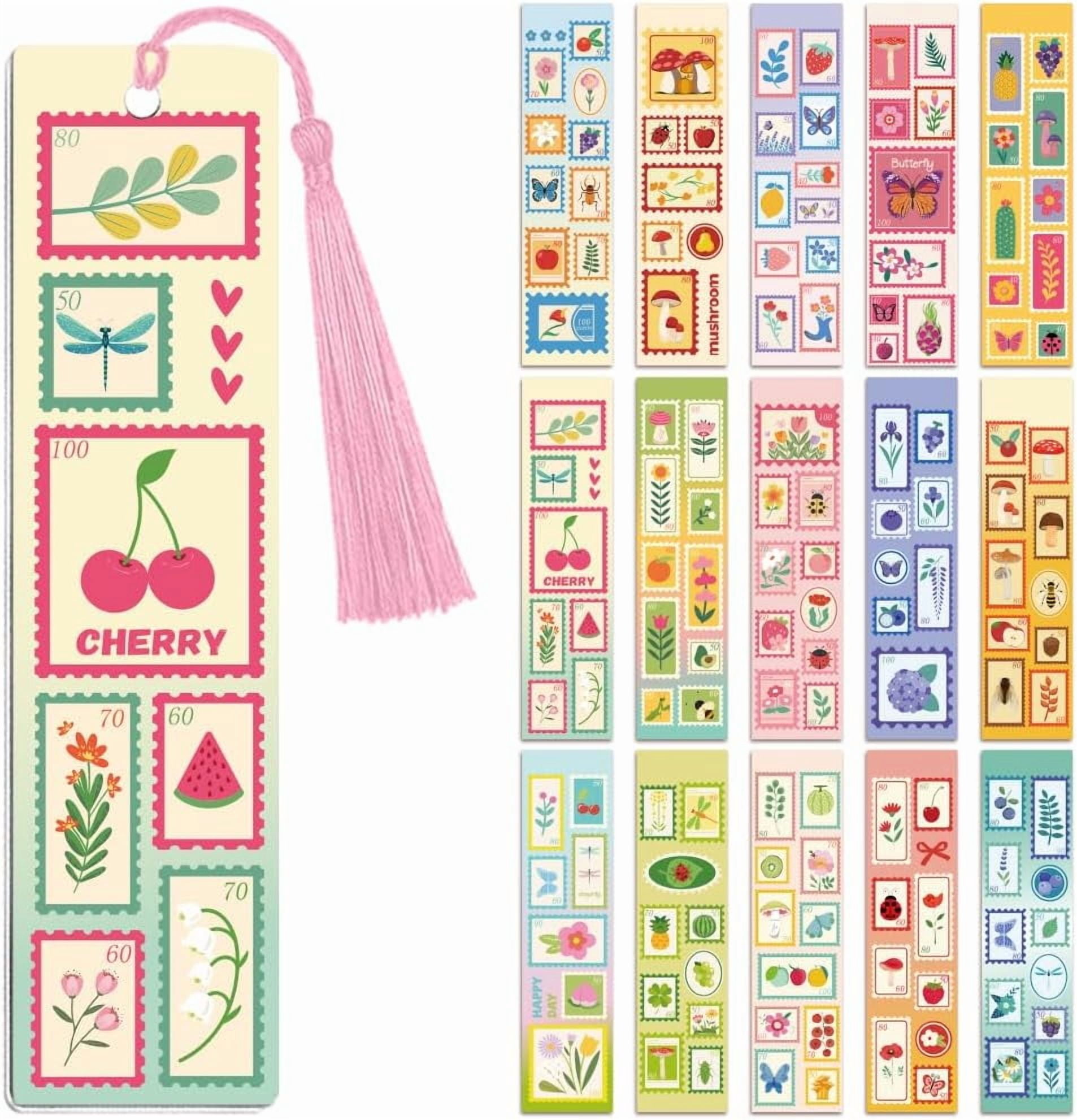 30pcs UV DTF Bookmarks Wraps Transfer Stickers Stamps for Women Men ...