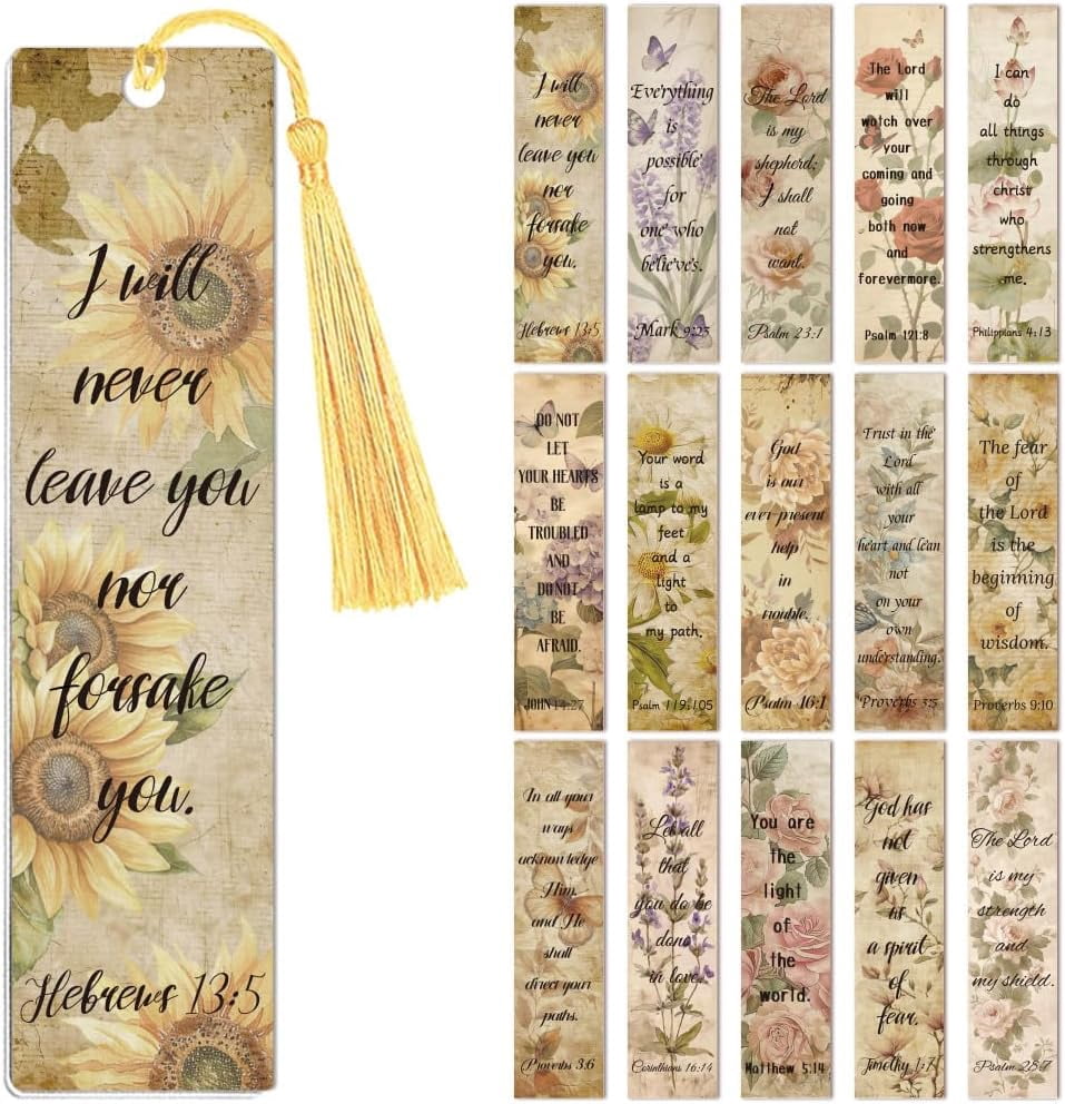 30pcs UV DTF Bookmarks Wraps Transfer Stickers Vintage Flowers and ...