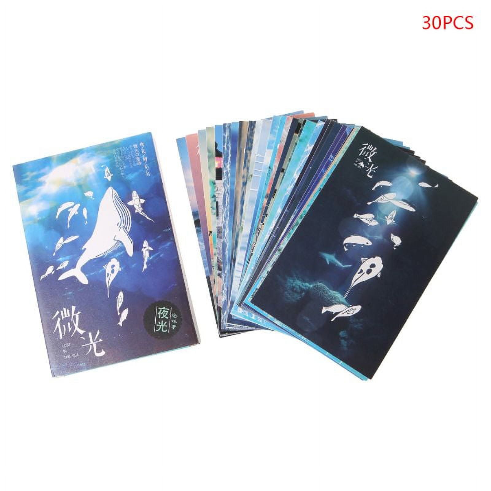 30pcs Vintage Luminous Postcard Glow In The Dark Ocean Greeting Post ...