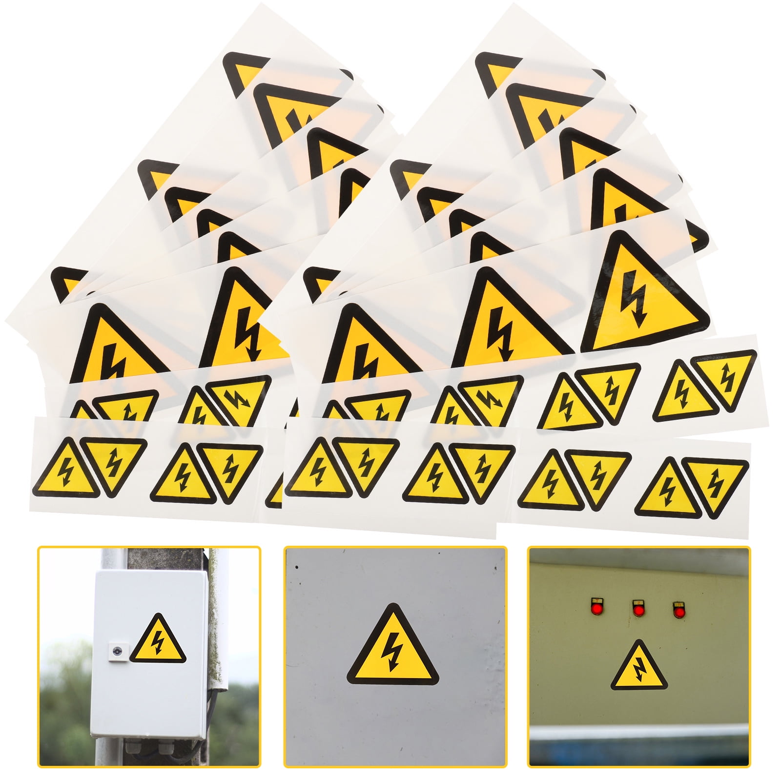 PENIKOKO 30Pcs Electric Shocks Warning Decals Adhesive Safety Stickers ...