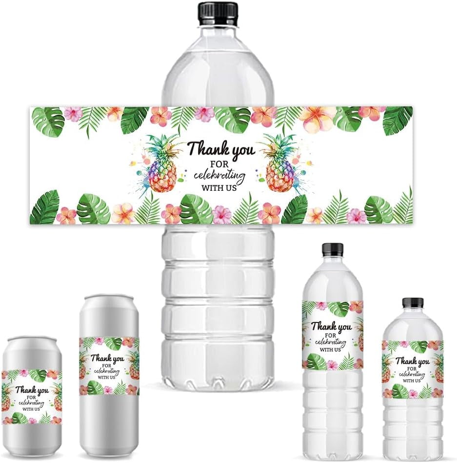 30pcs Water Bottle Labels Celebrating Bottle Stickers Adhesive ...