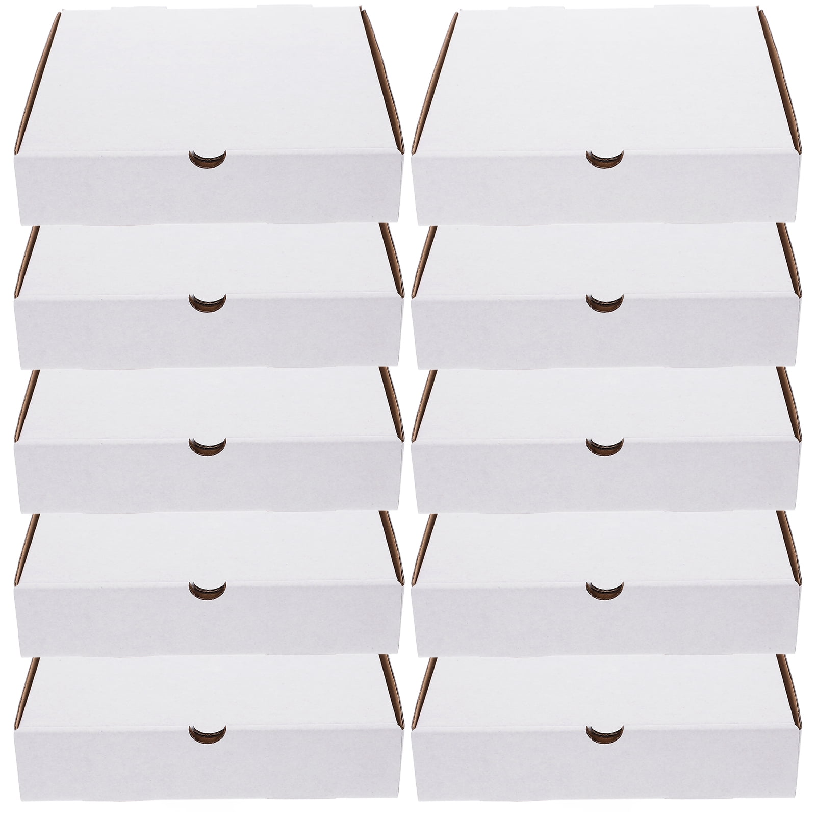 30pcs White Corrugated Pizza Boxes Reusable Pizza Takeout Boxes Kraft Paper Pizza Packaging Box ...
