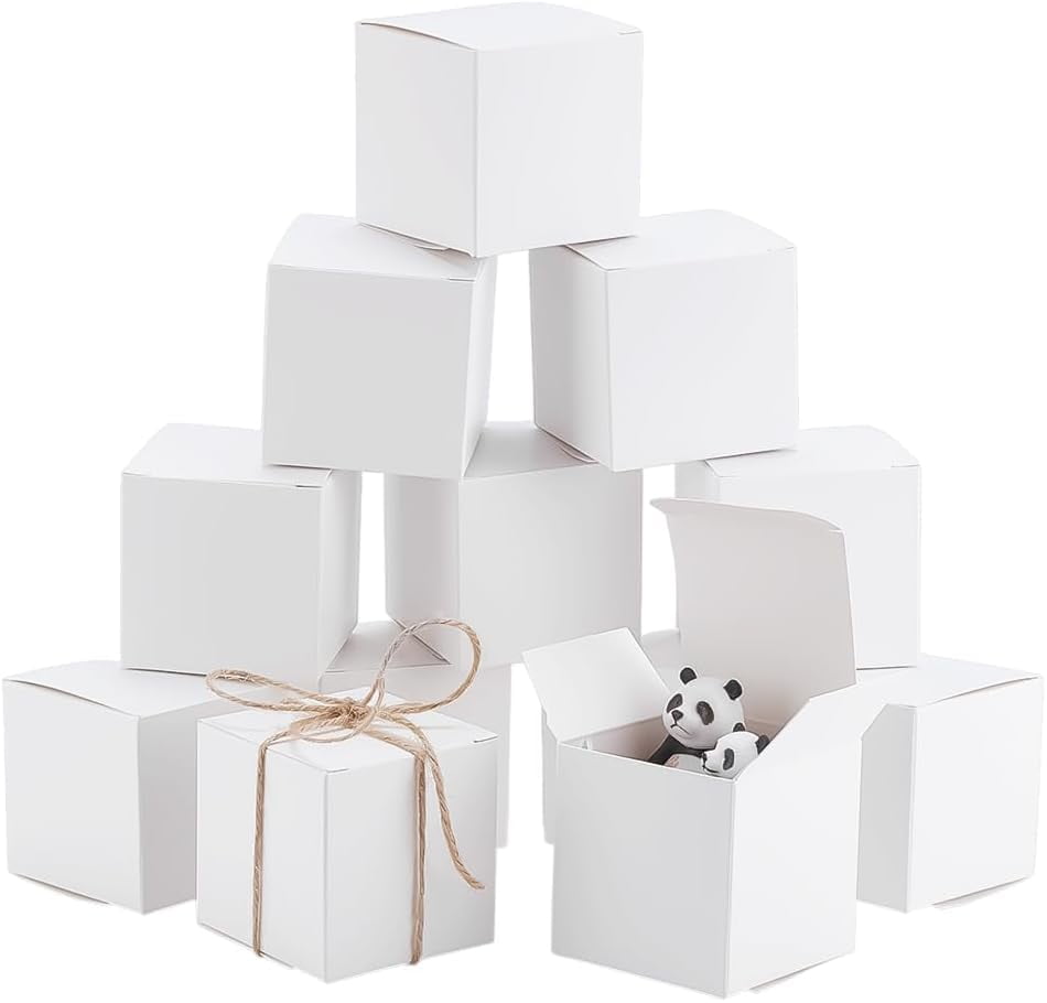 30pcs White Gift Box Small Paper Boxes Mini Candy Box Cardboard Box ...