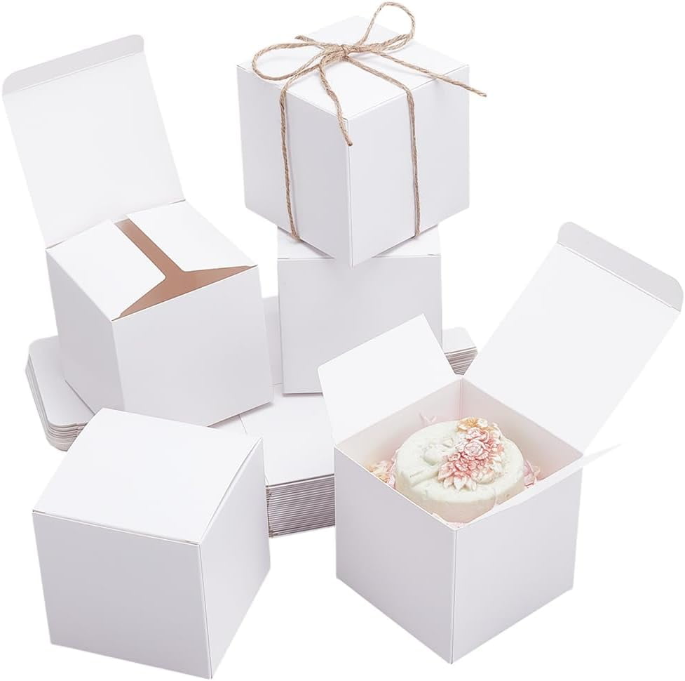30pcs White Gift Box Small Paper Boxes Mini Cardboard Box with Lid ...