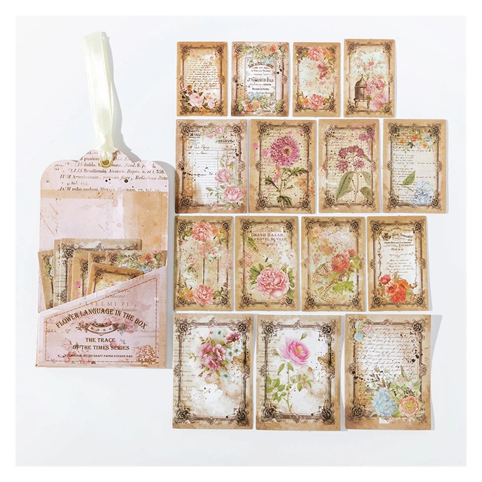 30pcs/pack Decor Scrapbook Vintage Sticker Materials Paper Combo Kit ...