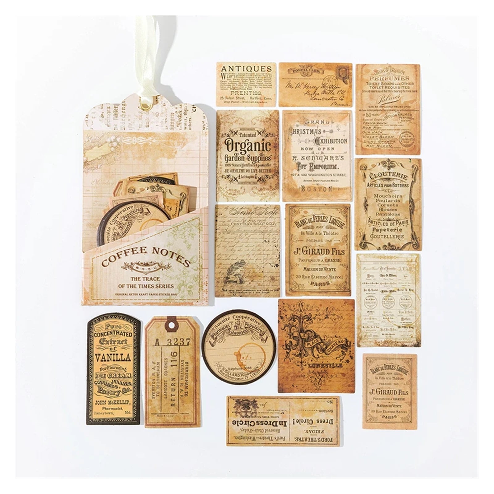30pcs/pack Decor Scrapbook Vintage Sticker Materials Paper Combo Kit ...
