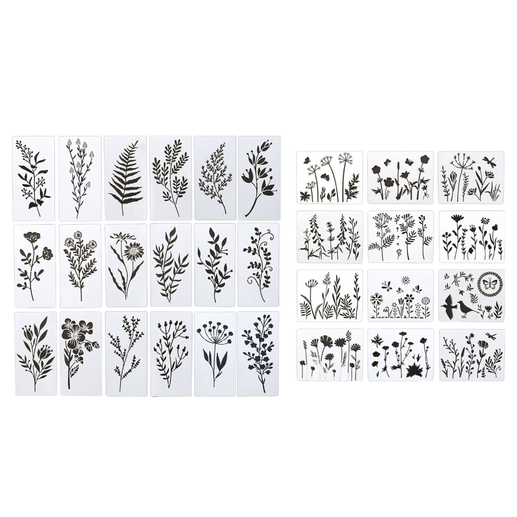 30pcs/set Flower Stencil Spray Painting Template DIY Wall Window Floor ...