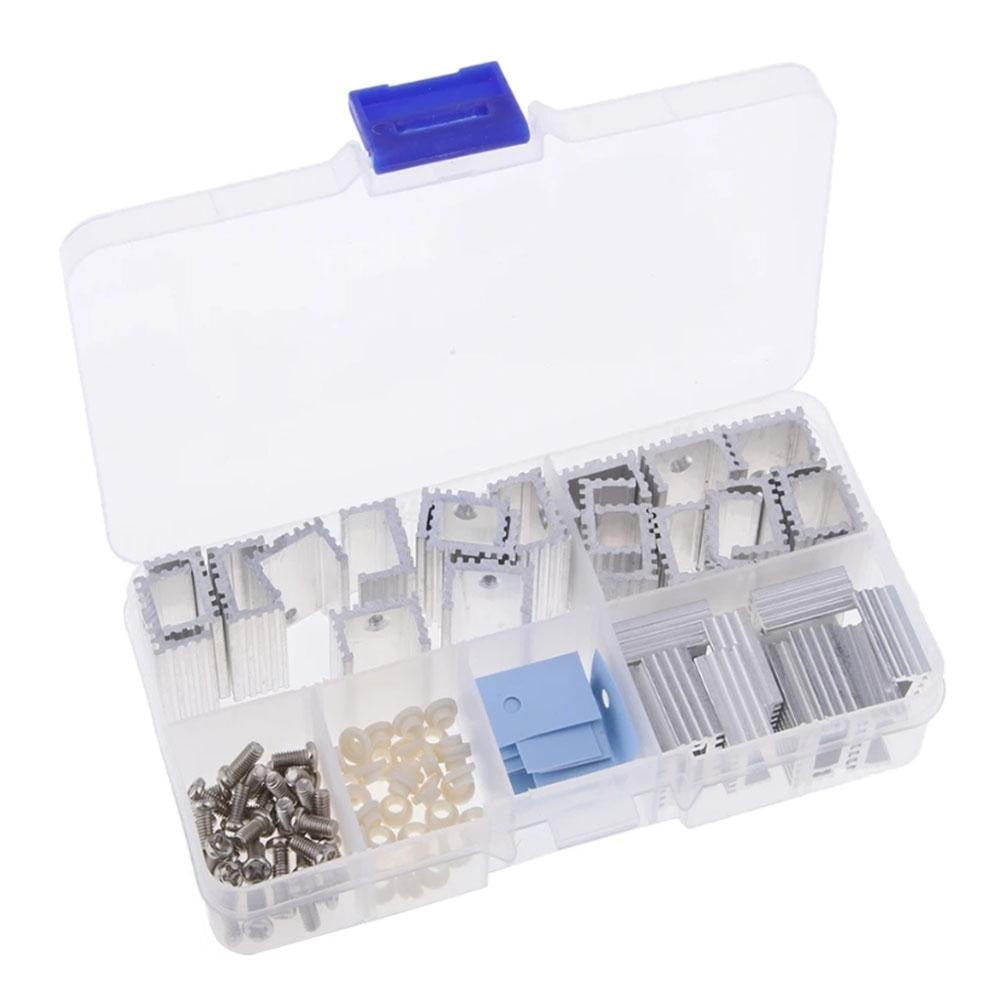 30pcsTO-220 Aluminum Heat Sink and Insulator/Mounting Kit for MOSFET ...