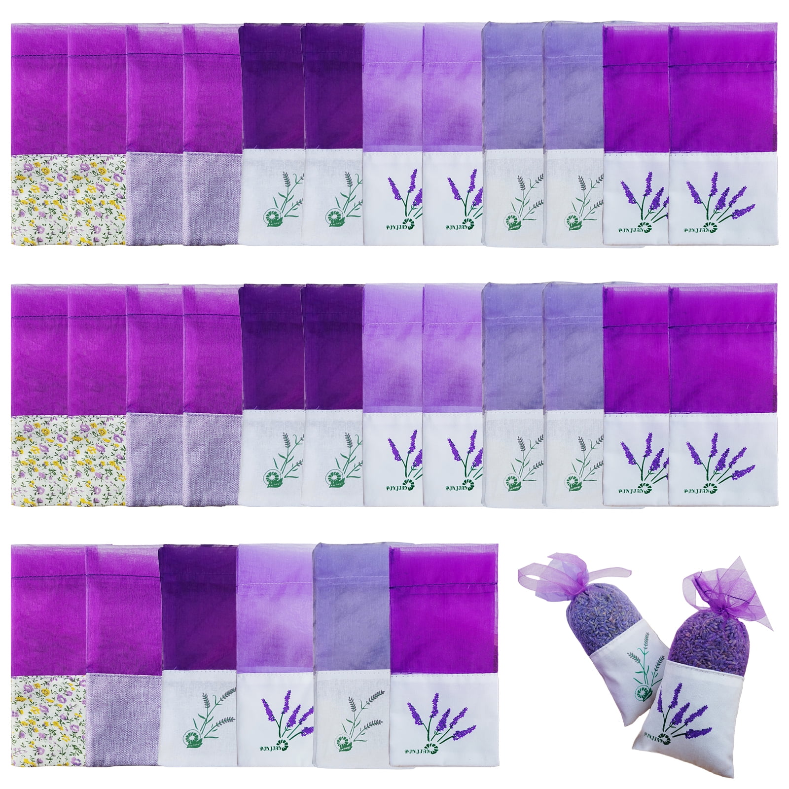 30pieces Empty Sachet Bags Cotton Yarn Refillable Scented Pouches ...