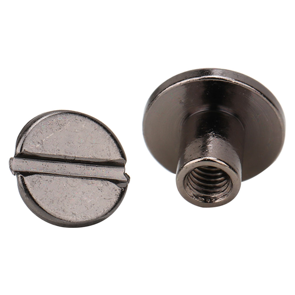 30set 5mm/6mm/8mm Brass Leather Rivets Double Rivet Tubular Metal Stud ...