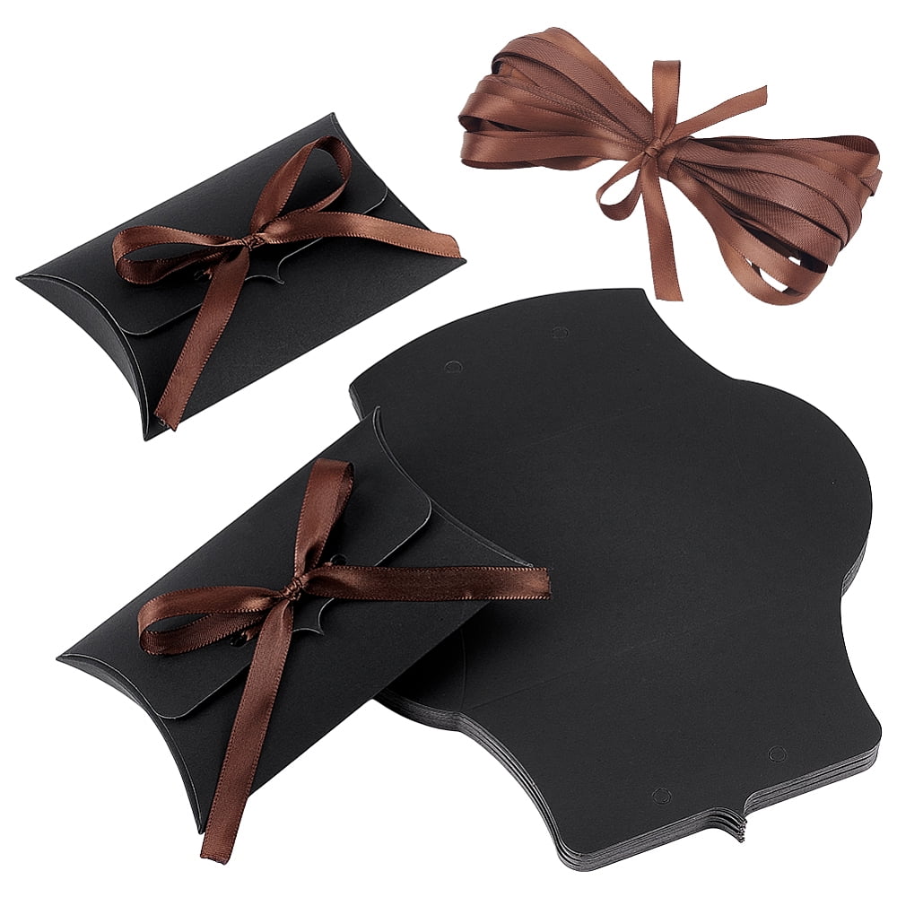 30sets Folding Kraft Paper Pillow boxes Snack Package boxes with ...