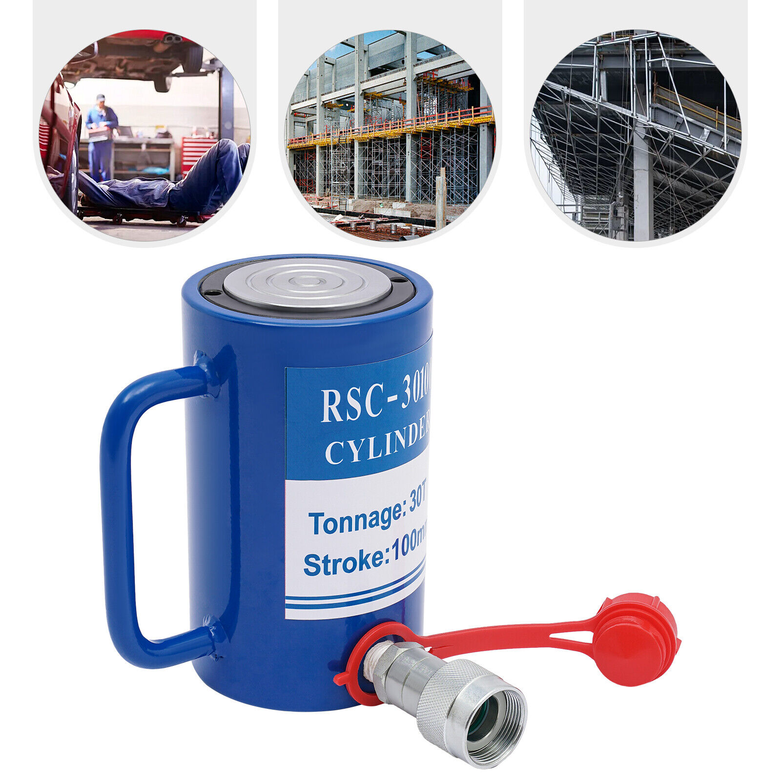 30t 4-Inch Hydraulic Jack Blue Hydraulic Cylinder Jack Hydraulic Jack ...