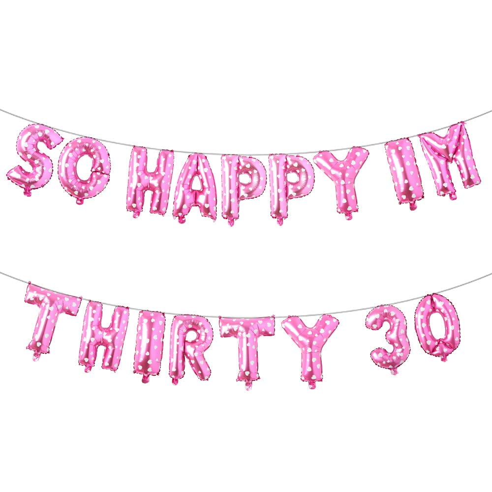 30th Birthday Balloons Funny DHF10 30th Birthday Decorations for her-So ...