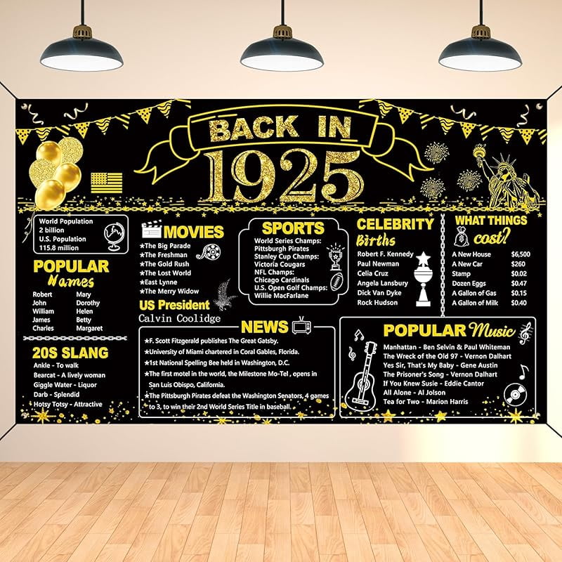 30th Birthday Black Gold Party Decoration, Back in 1995 Banner 30 Year ...
