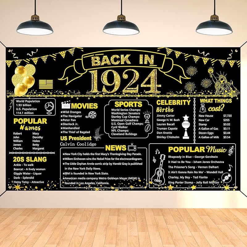 30th Birthday Black Gold Party Decoration, Back in 1995 Banner 30 Year ...