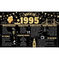 30th Birthday Black Gold Party Decoration, Back in 1995 Banner 30 Year ...