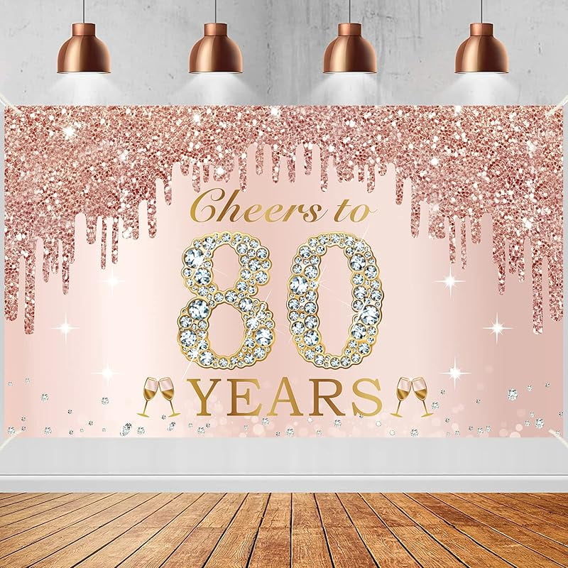 30th Birthday Decorations Cheers to 30 Years Banner, Pink Rose Gold ...