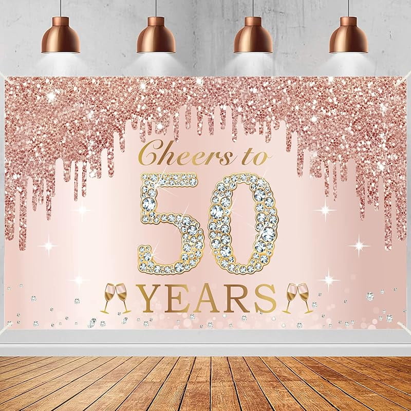 30th Birthday Decorations Cheers to 30 Years Banner, Pink Rose Gold ...