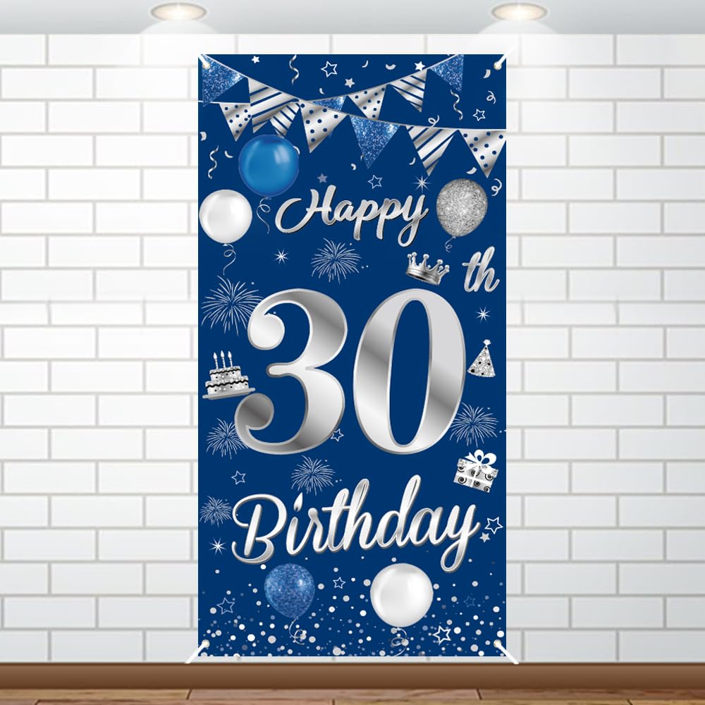 30th Birthday Decorations for Men Women Happy 30th Birthday Banner ...