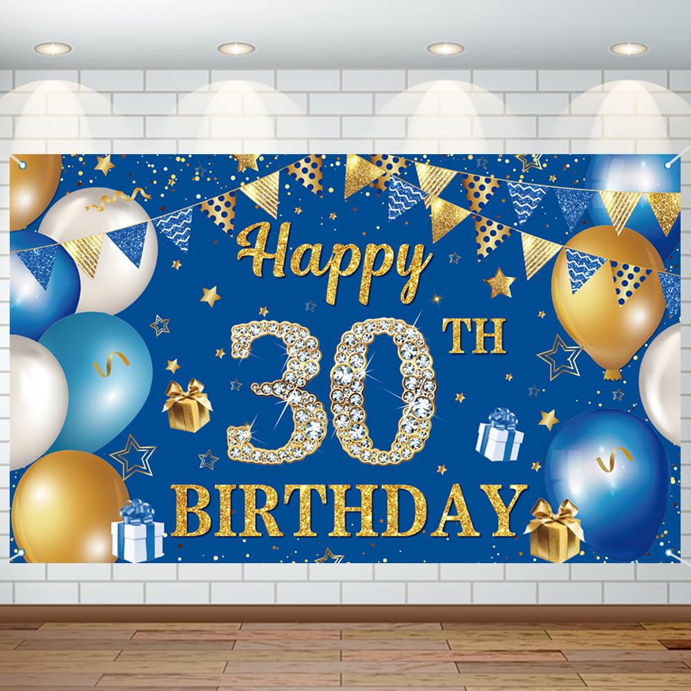 30th Birthday DecorationsUMRT for Men Women Happy 30th Birthday Banner ...
