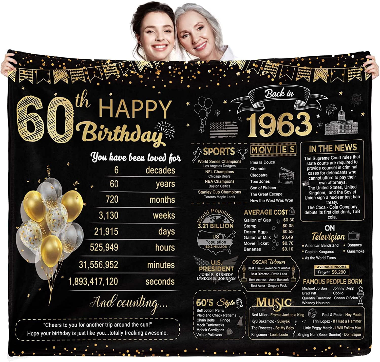 30th Birthday Gifts for Her Him, 1993 Birthday Blanket Decorations ...