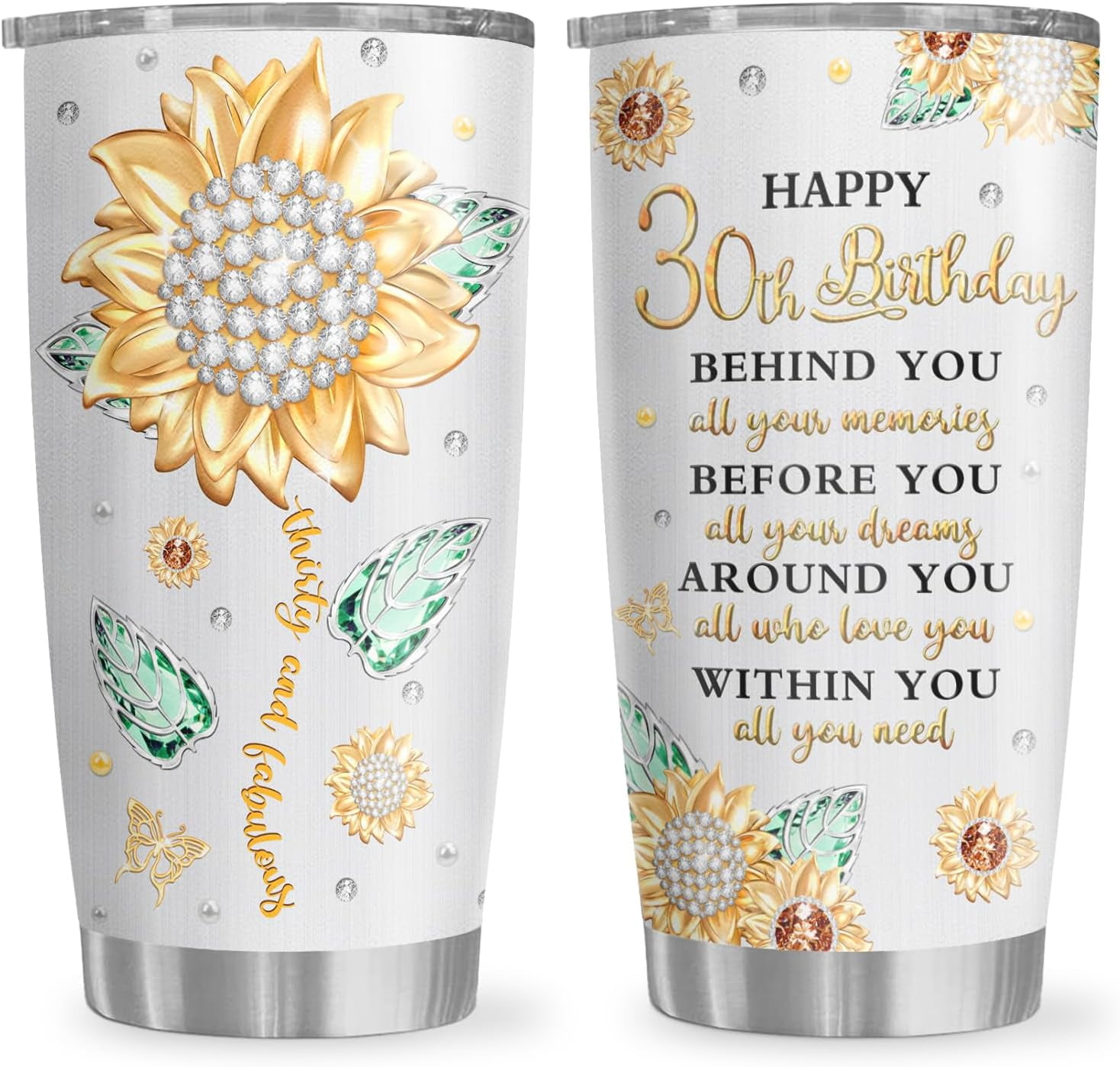 30th Birthday Gifts for Her Tumbler 20oz, 30 Year Old Birthday Gifts ...