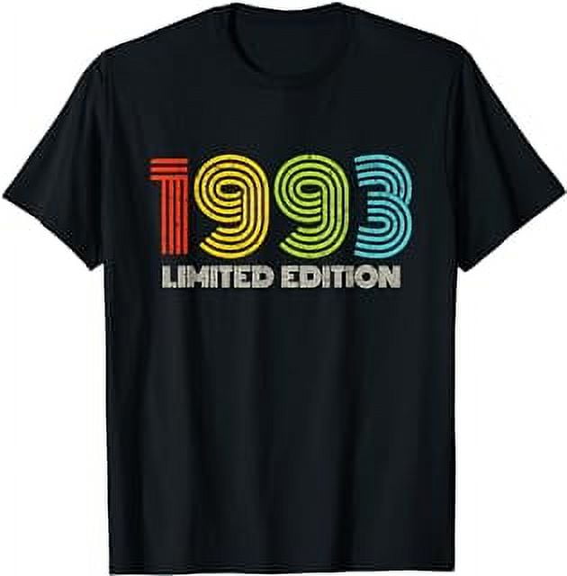 30th Birthday Gifts Vintage 1993 Born In 1993 30 Years Old T-Shirt ...