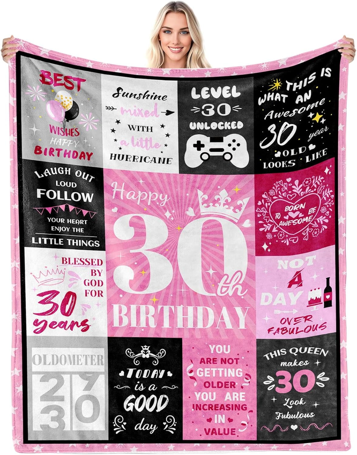 30th Birthday Gifts for Women, 30th Birthday Blanket for Women, 30th ...