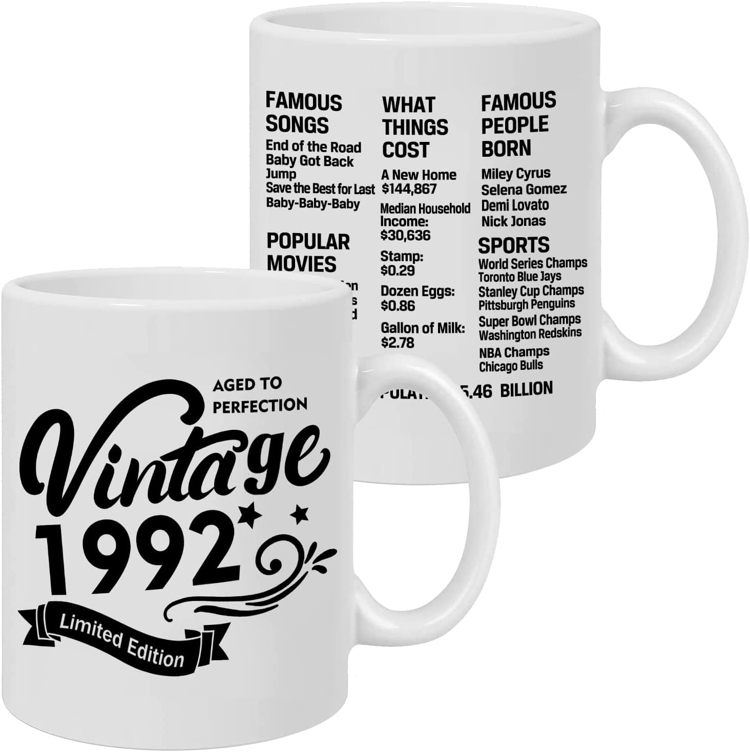 30th Birthday Gifts for Women Men - 1992 Old Time Information - Vintage ...