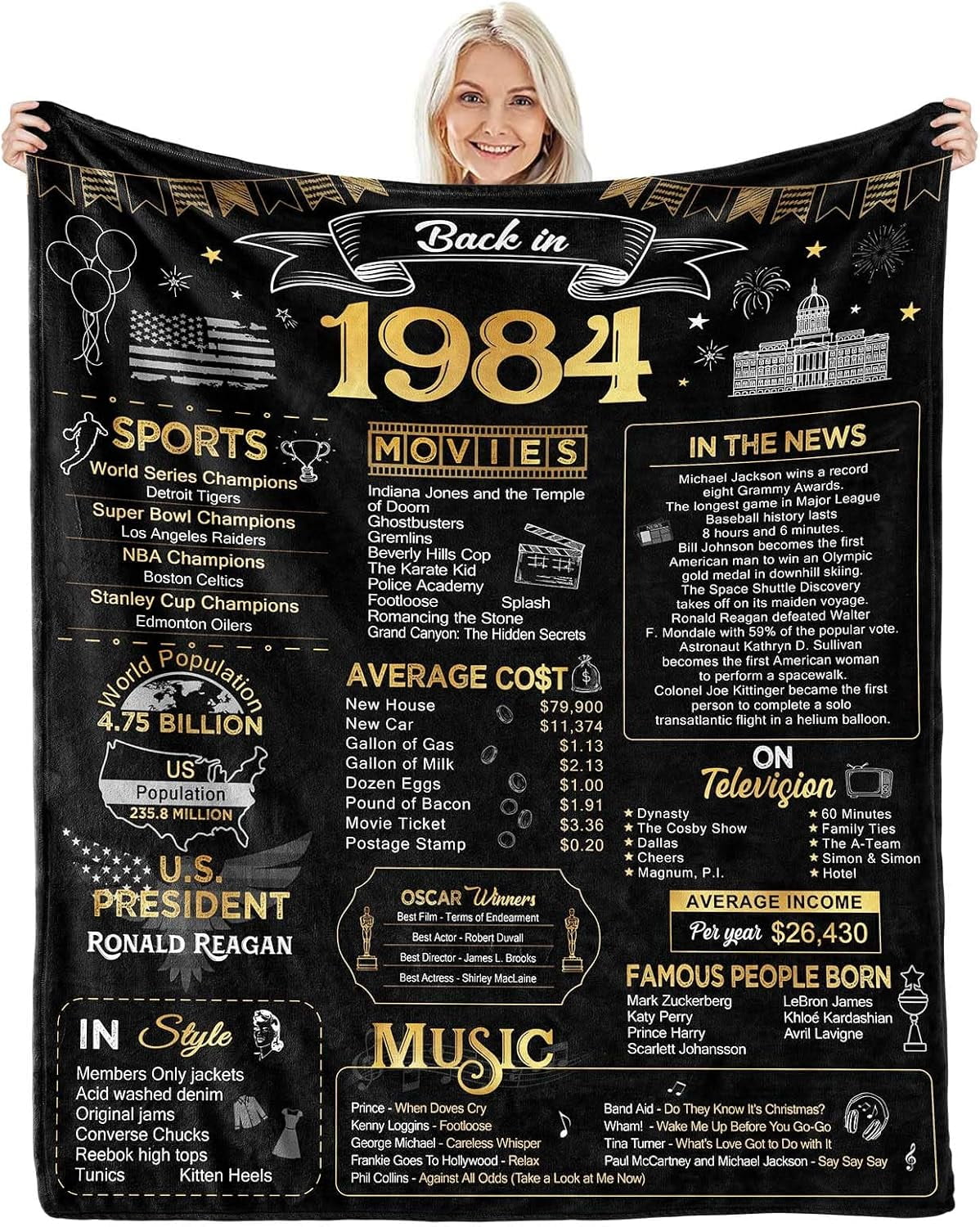 30th Birthday Gifts for her Women Men, 30th Anniversary Blanket Gifts for Couples -Back in1994 ...