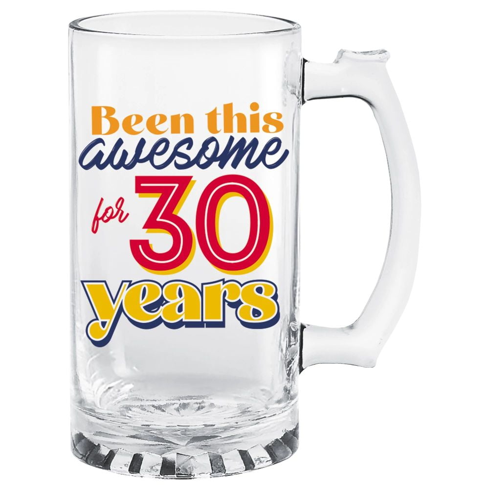 30th Birthday Glass 15 oz Tankard - Walmart.com