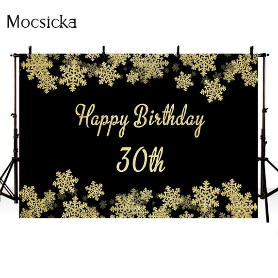 30th Birthday Photography Background for Silver and Rose Gold Backdrop ...