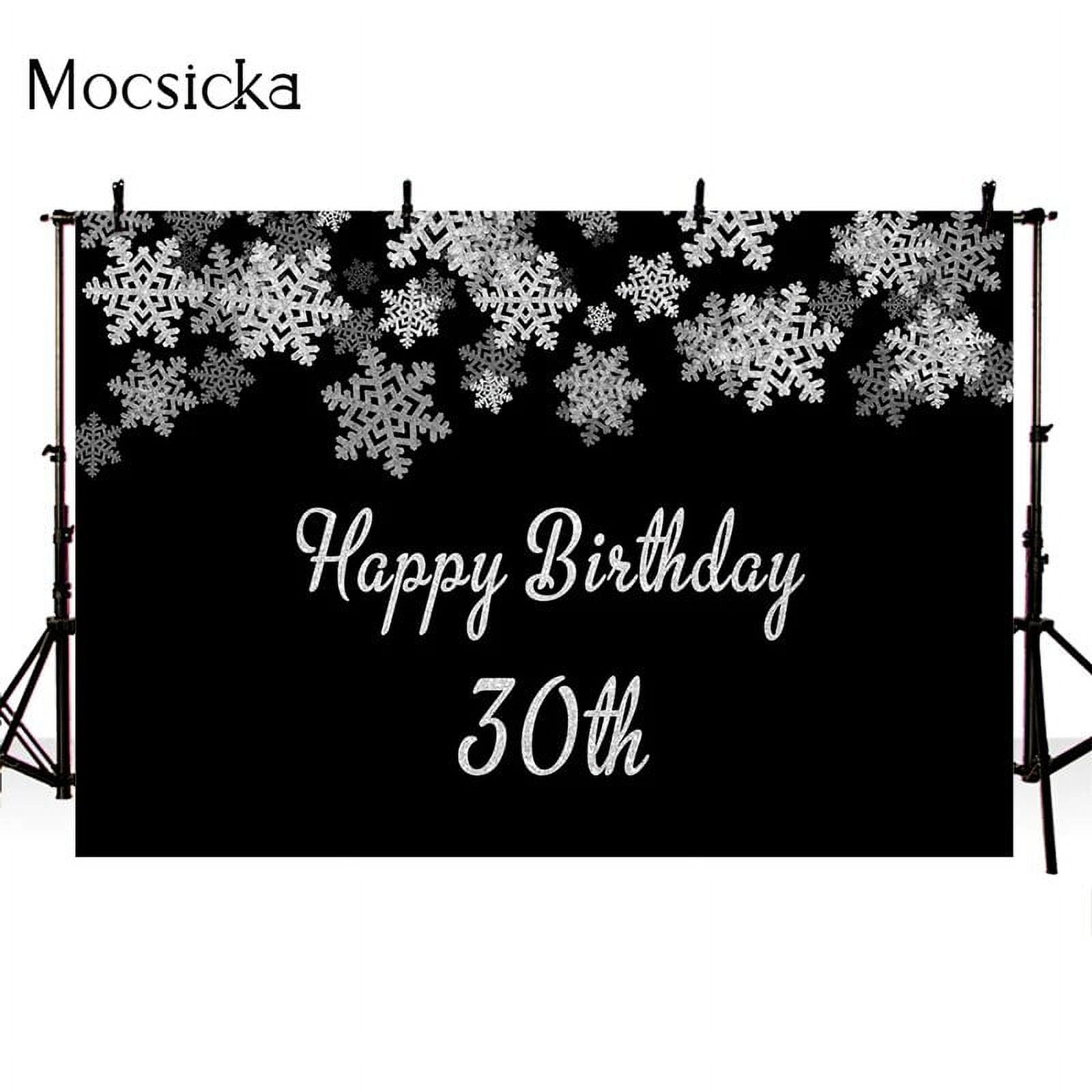 30th Birthday Photography Background for Silver and Rose Gold Backdrop ...